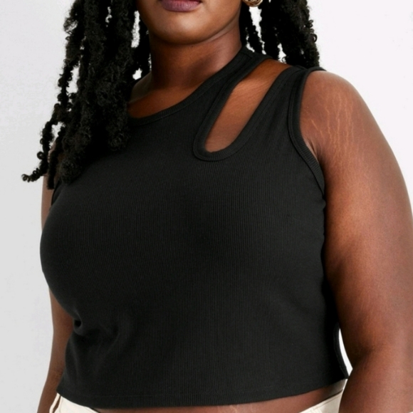 Future Collective | Tops | Nwt Future Collective Black Ribbed Cutout ...